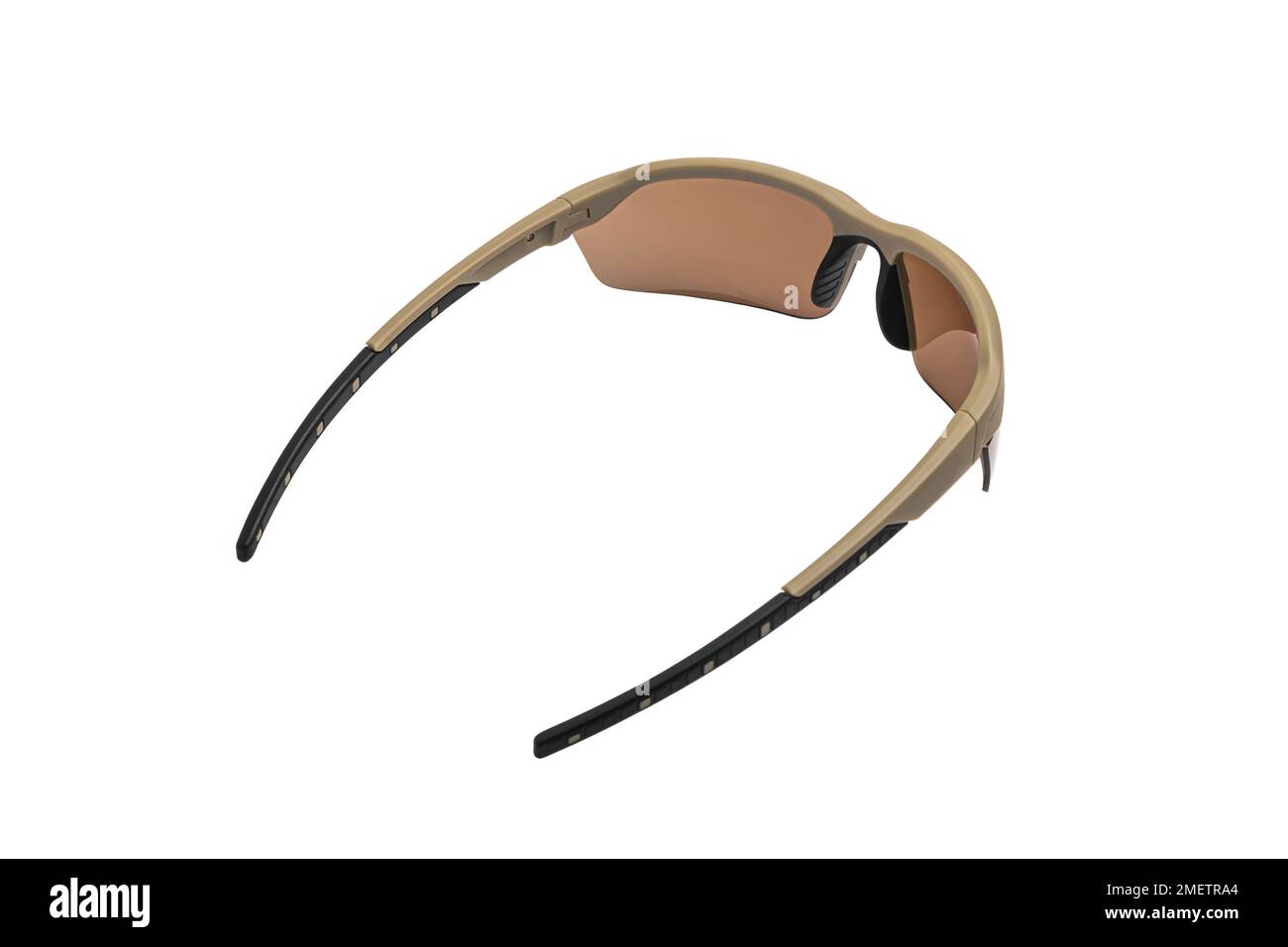 Modern goggles for eye protection. Glasses with plastic frames and ...