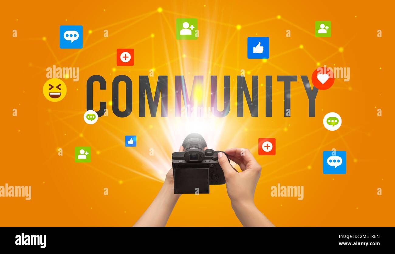 Using camera to capture social media content Stock Photo - Alamy
