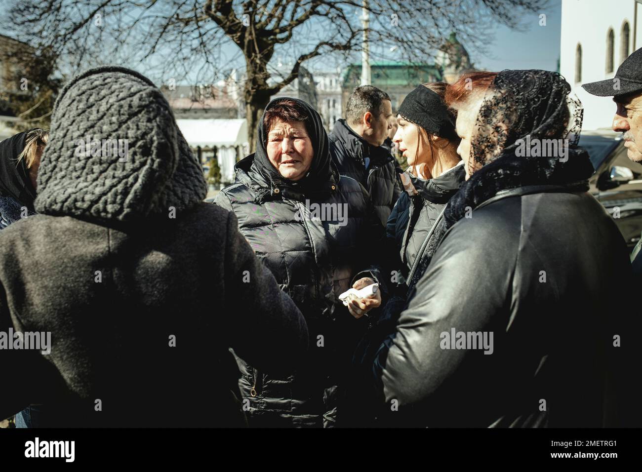 Funeral of Oleg Yashchishin, Kirilo Vishivaniy, Sergey Melnik and ...
