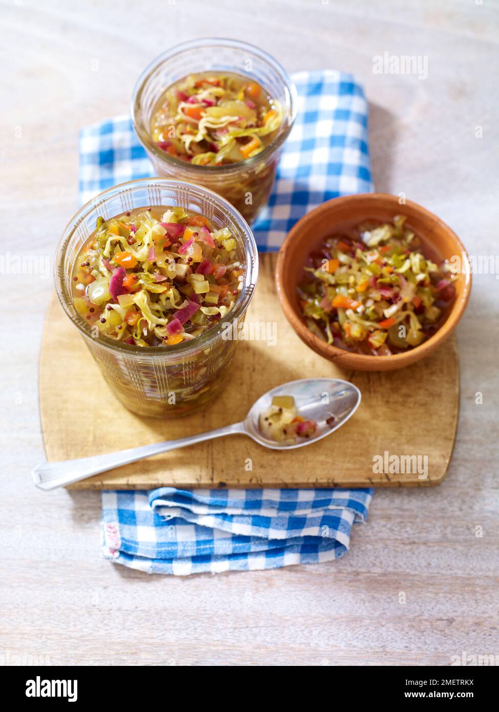 Chow chow pickled vegetable relish Stock Photo - Alamy