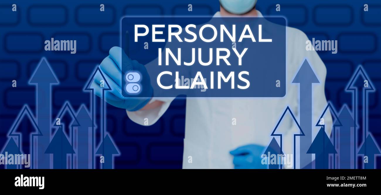 Text sign showing Personal Injury Claims. Business showcase being hurt ...