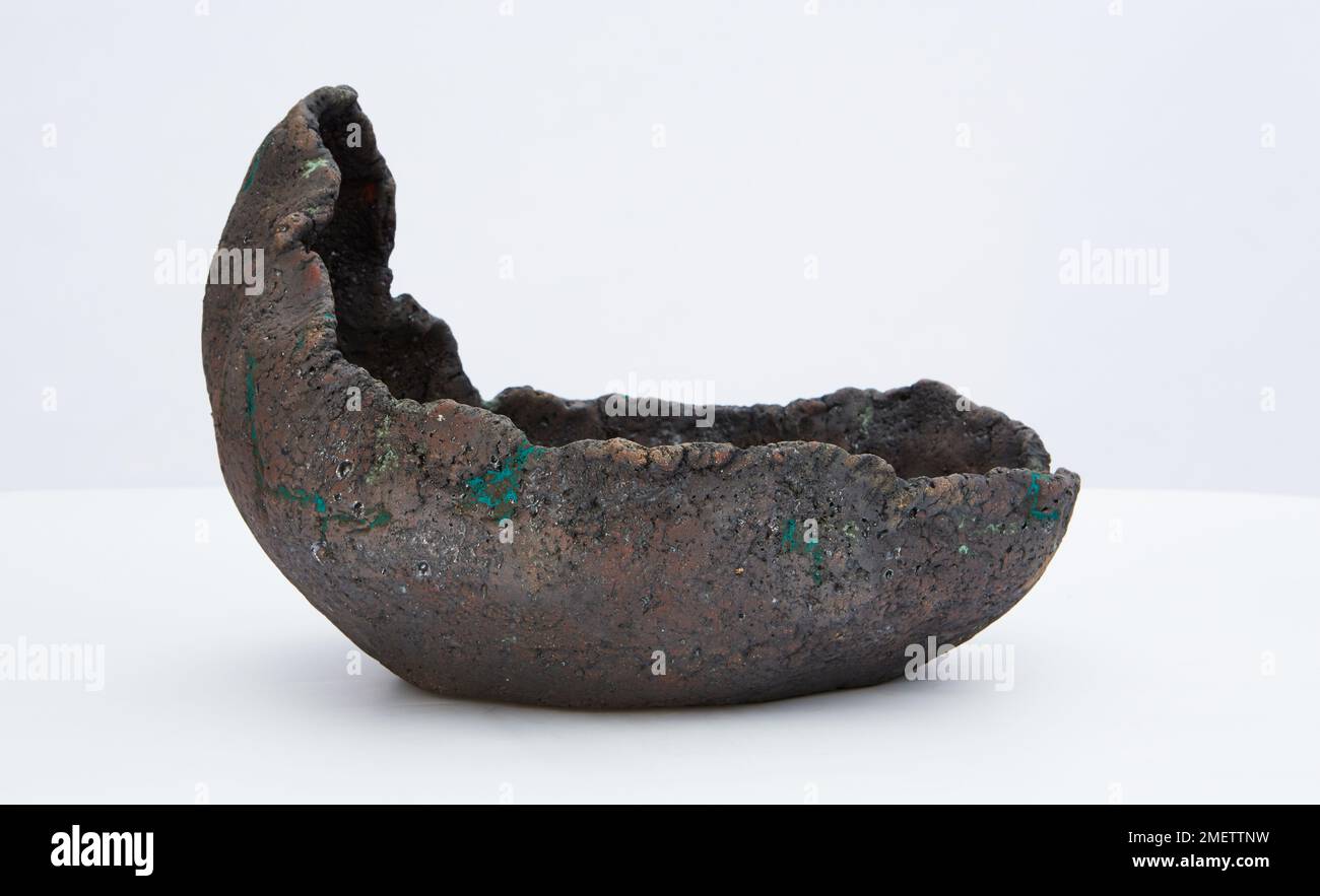Bonsai pot, made by John Pitt, mountainous style, rough texture Stock ...