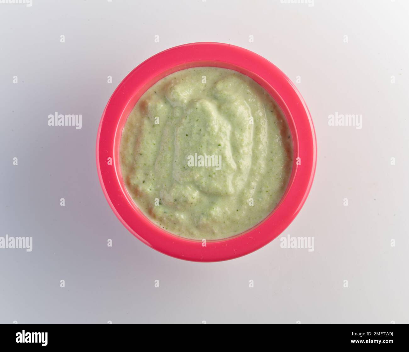Chicken and broccoli puree Stock Photo - Alamy