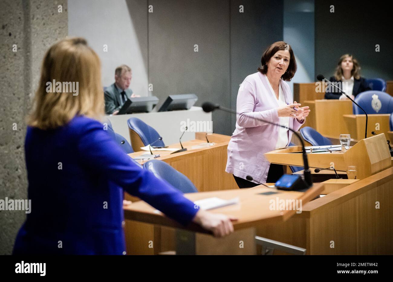 THE HAGUE - Fleur Agema (PVV) and Conny Helder, Minister for Long-Term ...