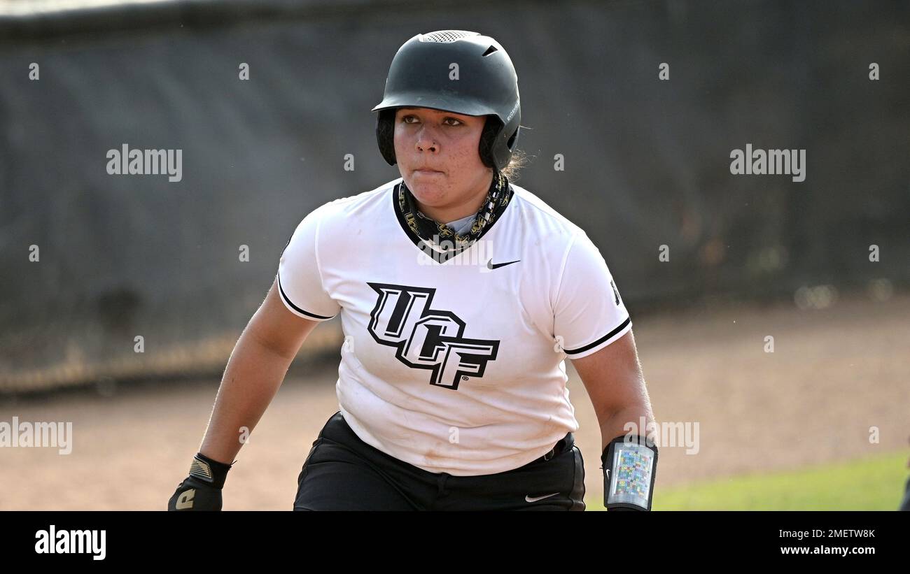 Central Florida's Juliana Wilson watches from third base during an NCAA ...