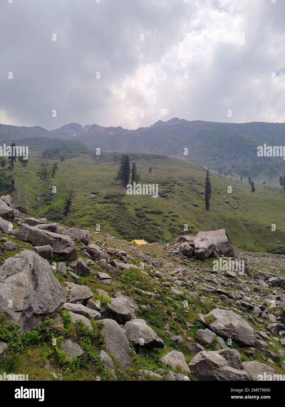 Himachal Pradesh, India - June 8th, 2022 : Landscapes of Hampta Pass ...