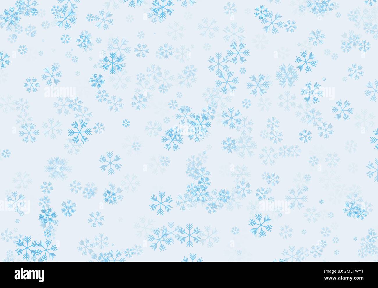 Cold winter-themed background with different sizes of snowflakes ...