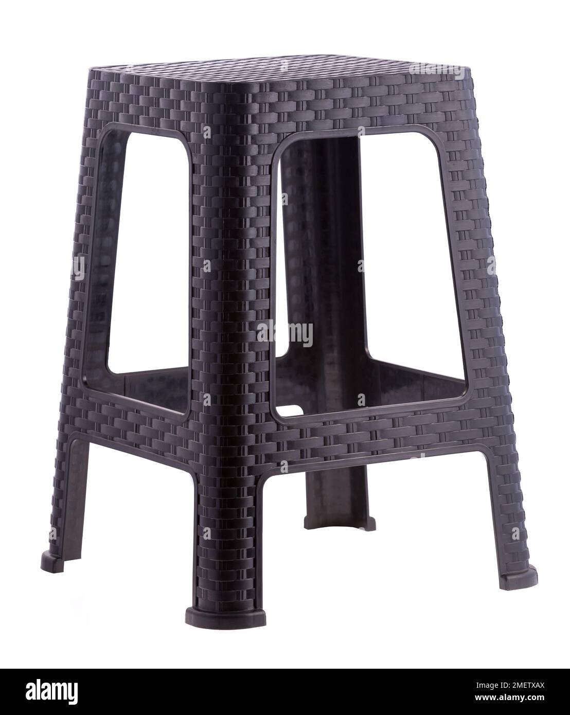 Textured Plastic Armchair Without Back; Photo On White Background Stock ...