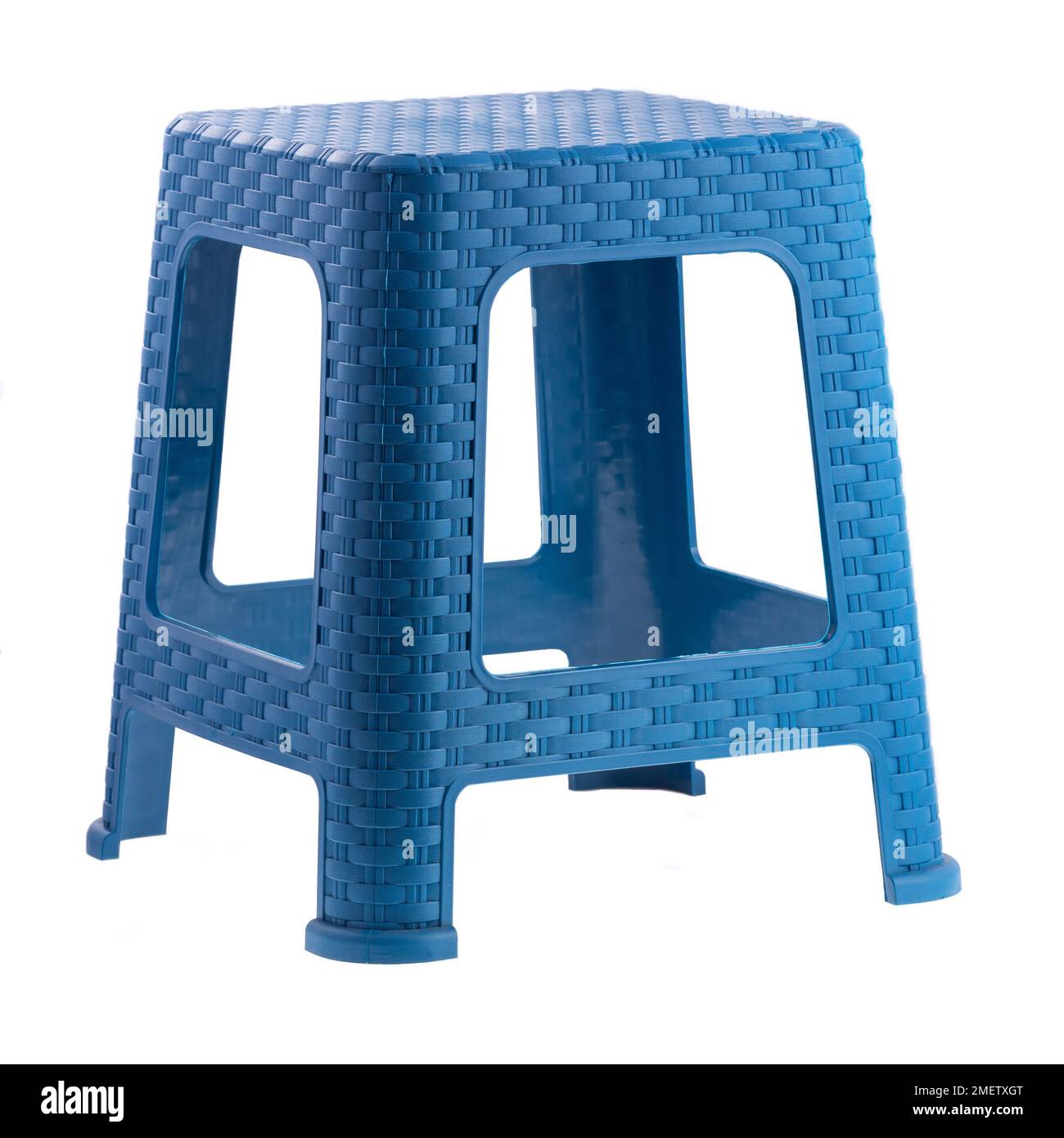 Textured Plastic Armchair Without Back; Photo On White Background Stock ...