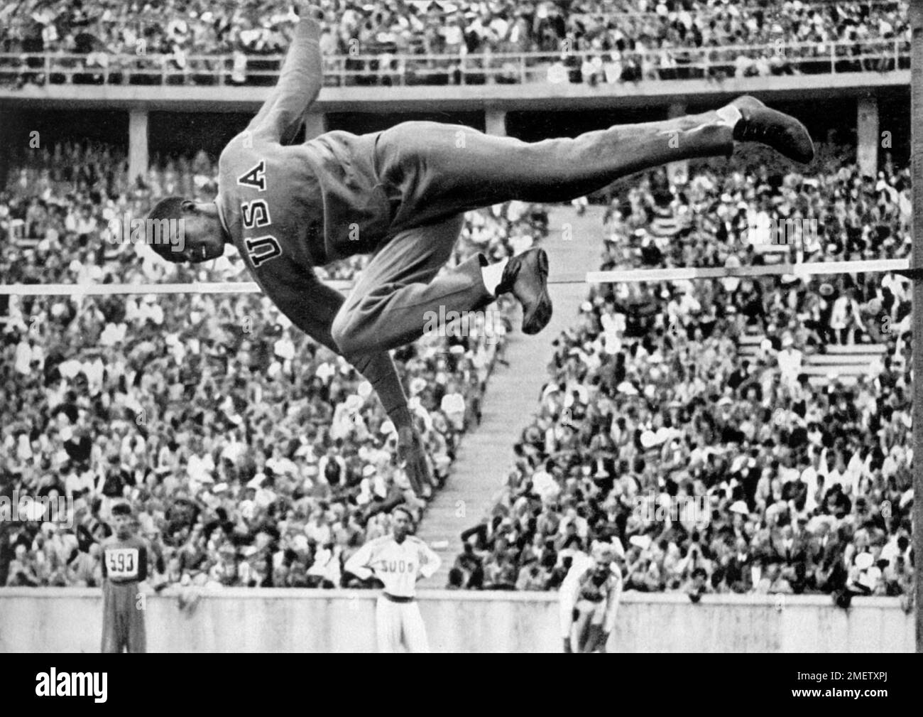 High jump, Cornelius Johnson from USA was the undisputed best man in ...