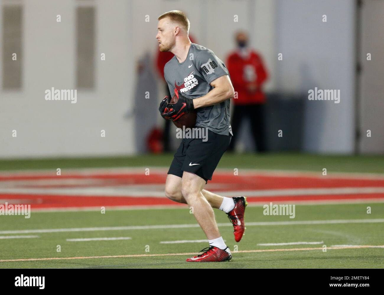 Ohio State wide receiver C.J. Saunders makes a catch during an NFL Pro ...