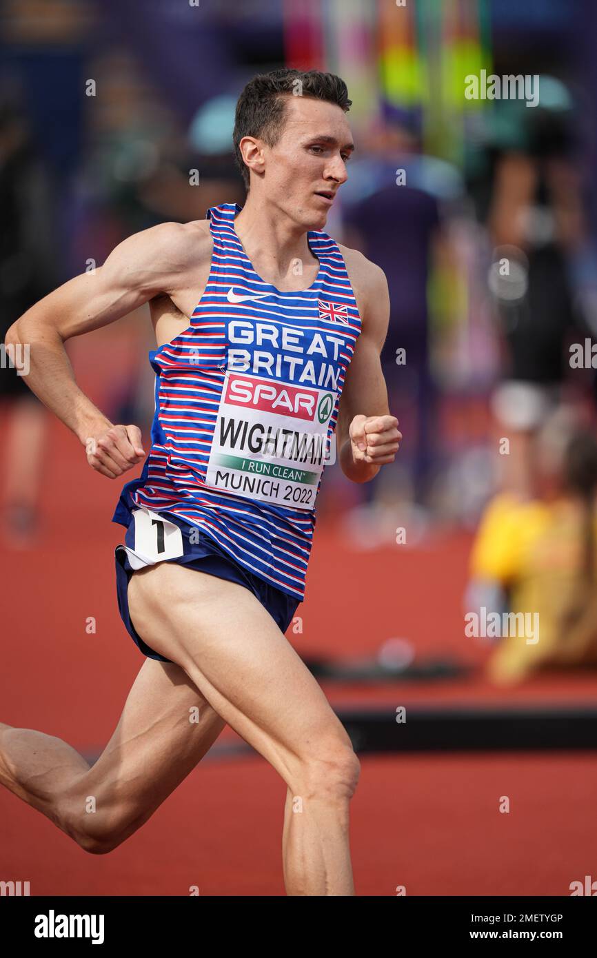 Jake Wightman participating in the 800 meters of the European Athletics ...