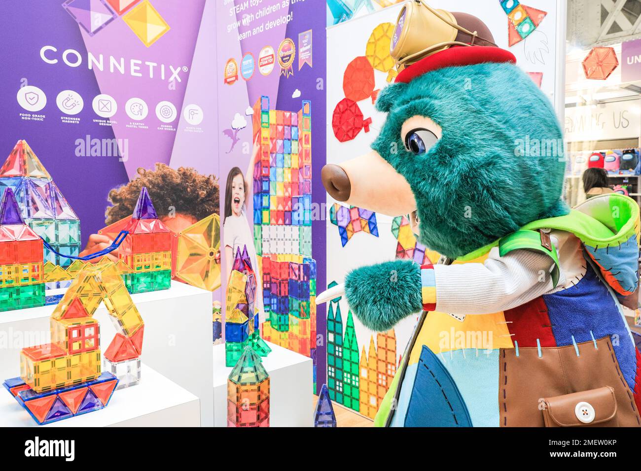 London, UK. 24th Jan, 2023. A Master Moley character poses with ...