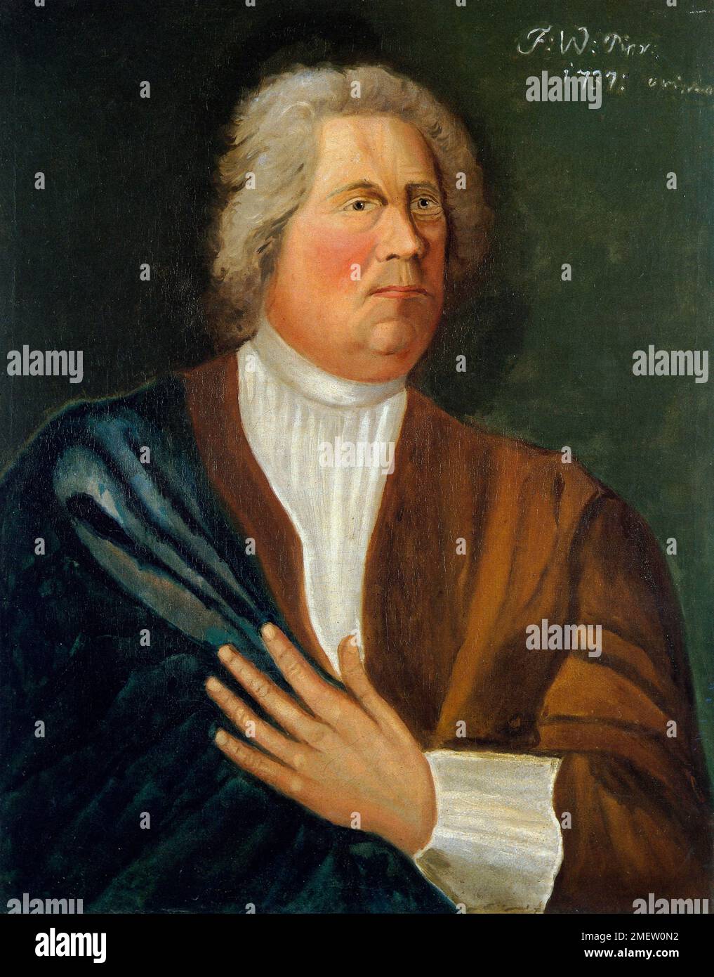 King Frederick William I of Prussia Self-Portrait in Oil (1737 Stock ...