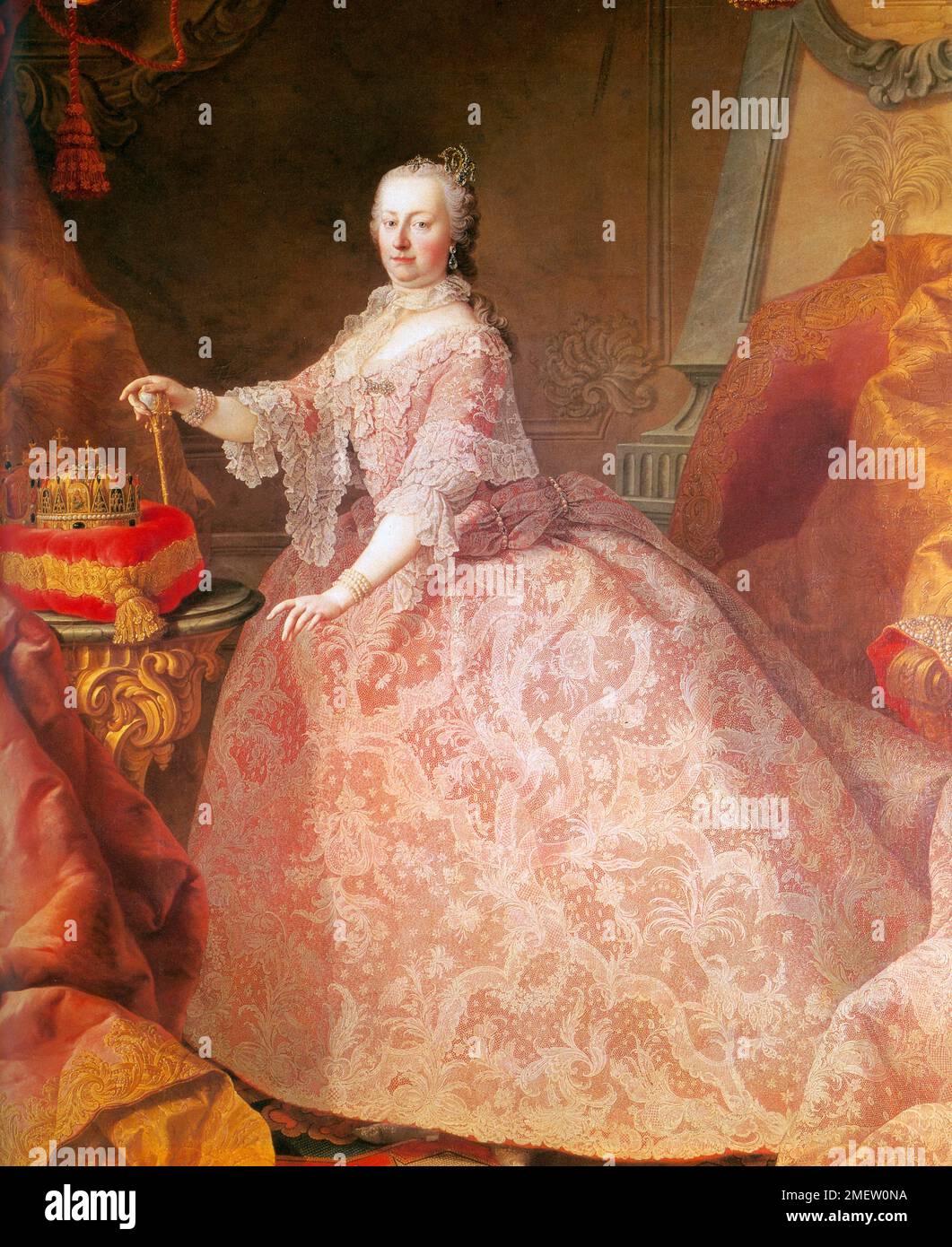 Empress Maria Theresa, Painting by M. v. Meytens Stock Photo - Alamy