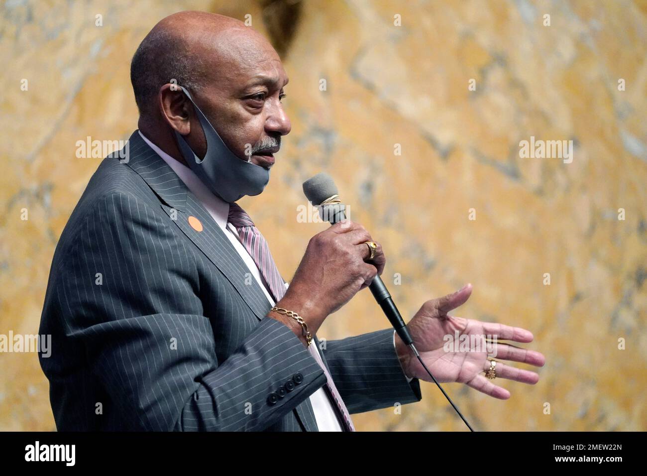 Rep. Bo Brown, D-Jackson, asks a question on a rural broadband bill in ...