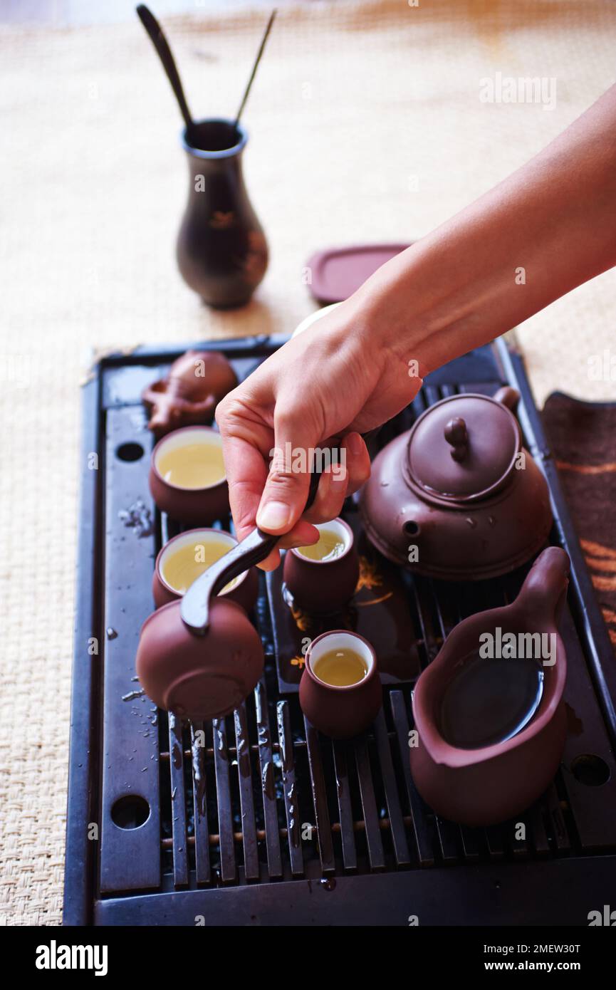 The tea Book, Chinese Tea Ceremony Stock Photo - Alamy