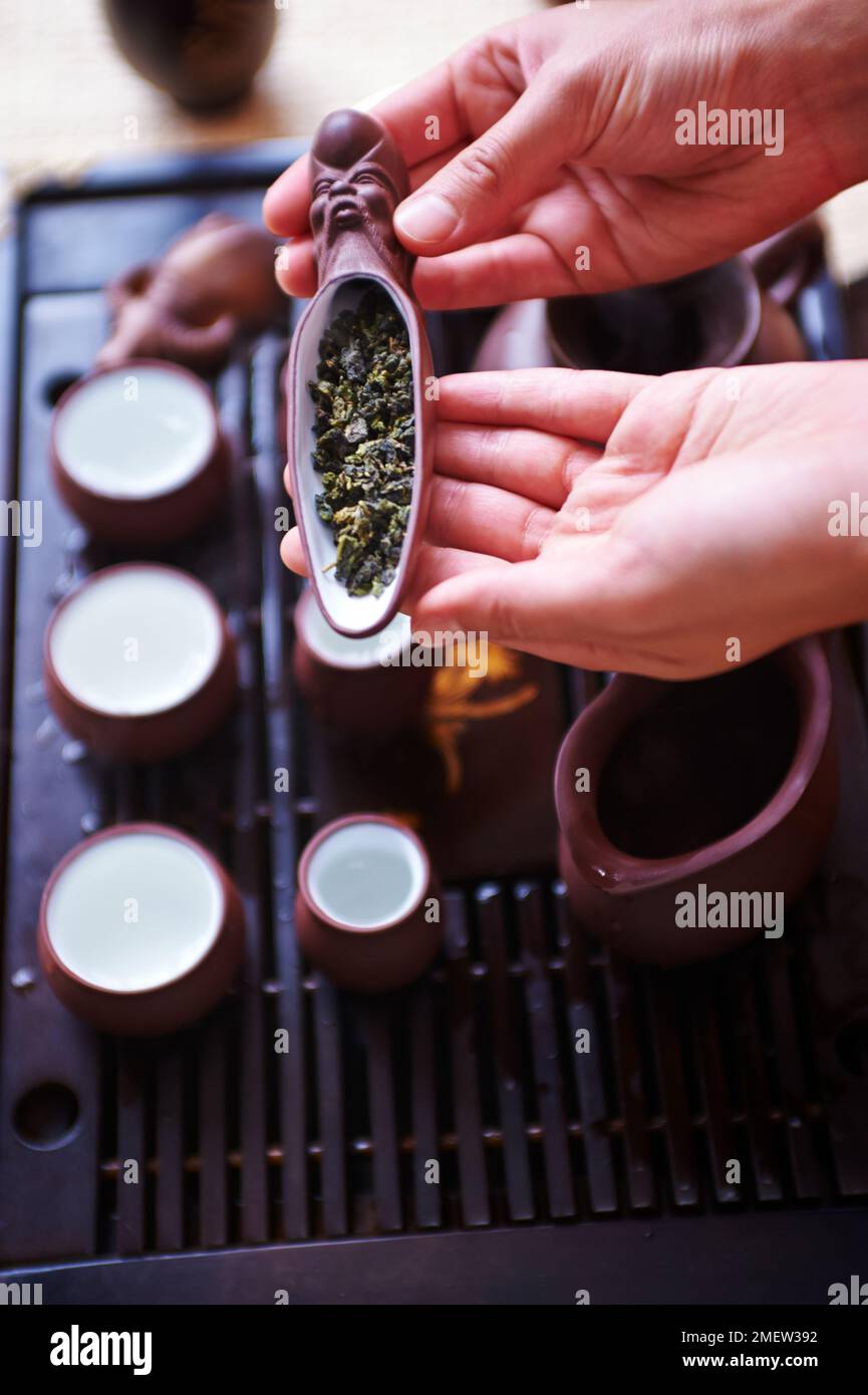 The tea Book, Chinese Tea Ceremony Stock Photo - Alamy