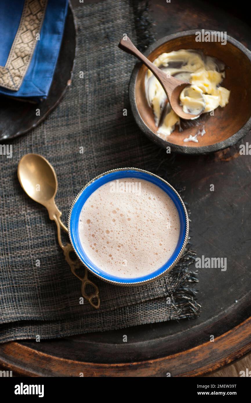 Salty yak butter tea hi-res stock photography and images - Alamy