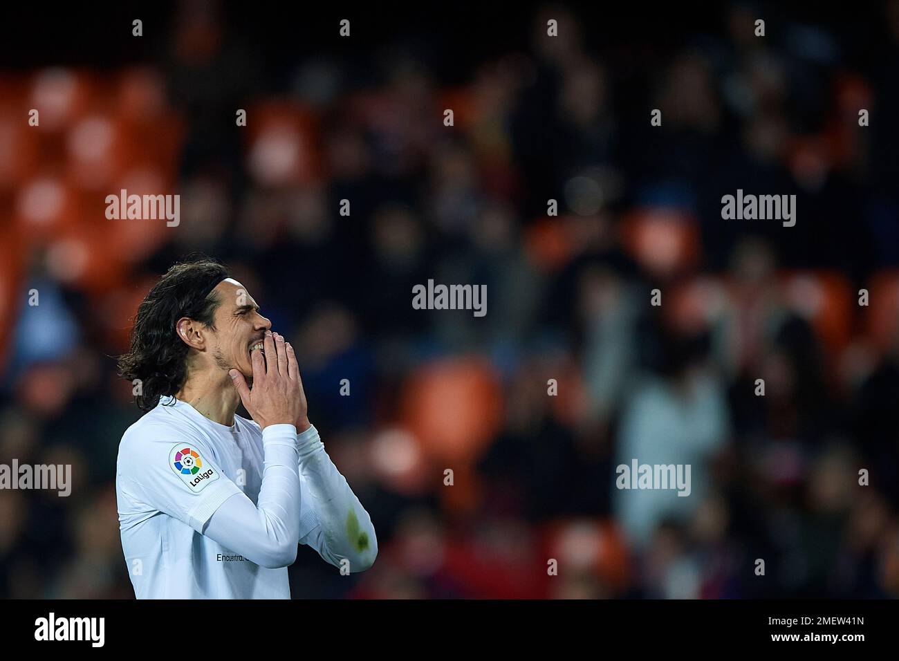 Edinson Cavani of Valencia during the La Liga match between Valencia CF ...