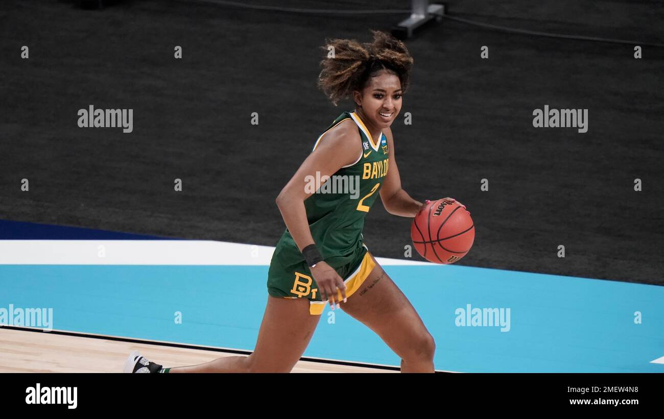 Baylor's DiDi Richards dribbles during the second half of an NCAA ...