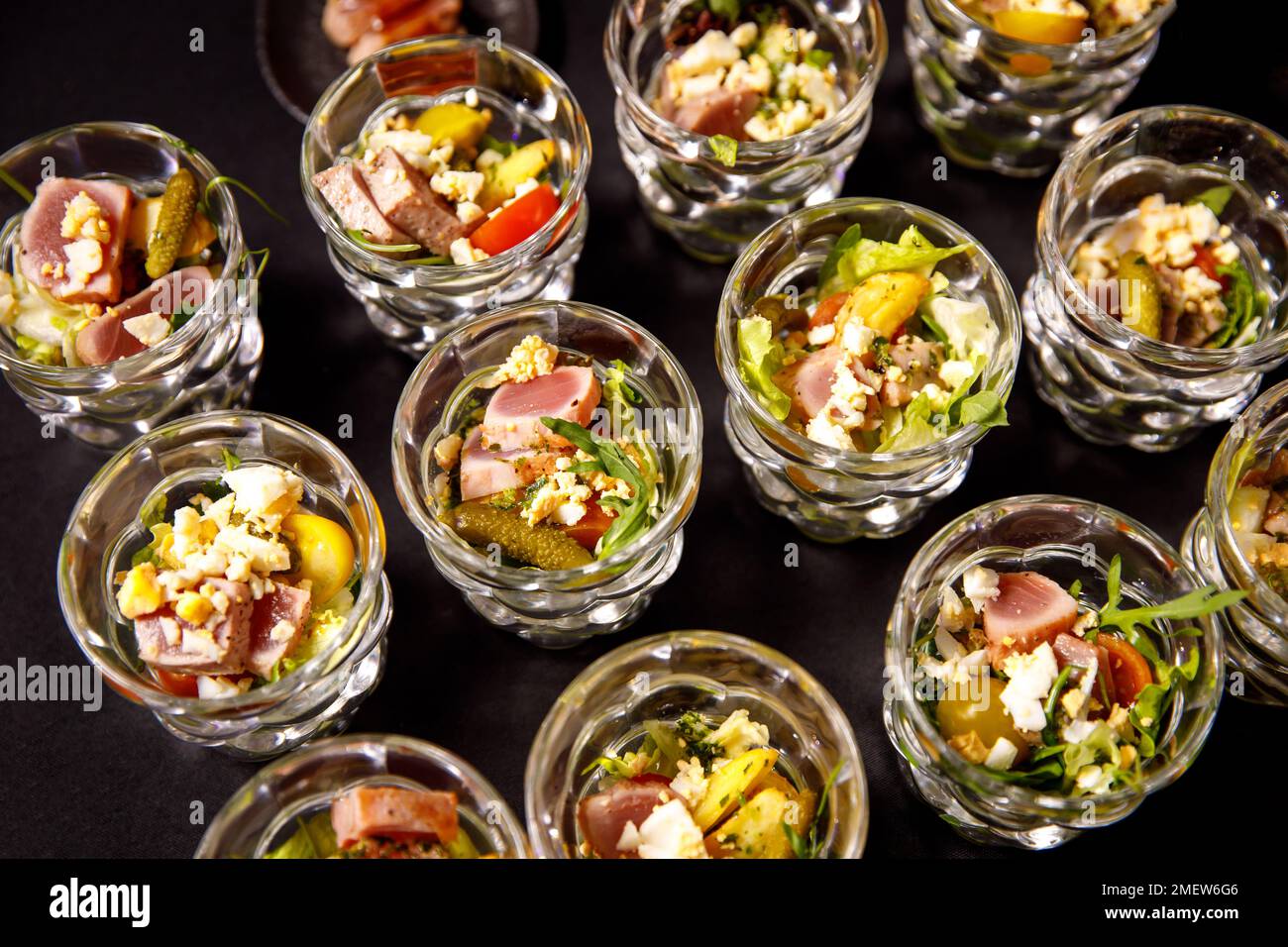 Catering plate. Assortment of snacks on the buffet table Stock Photo ...