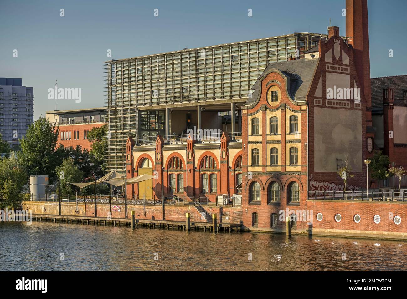 Radialsystem, Holzmarktstrasse, Spree, Friedrichshain, Berlin, Germany Stock Photo - Alamy