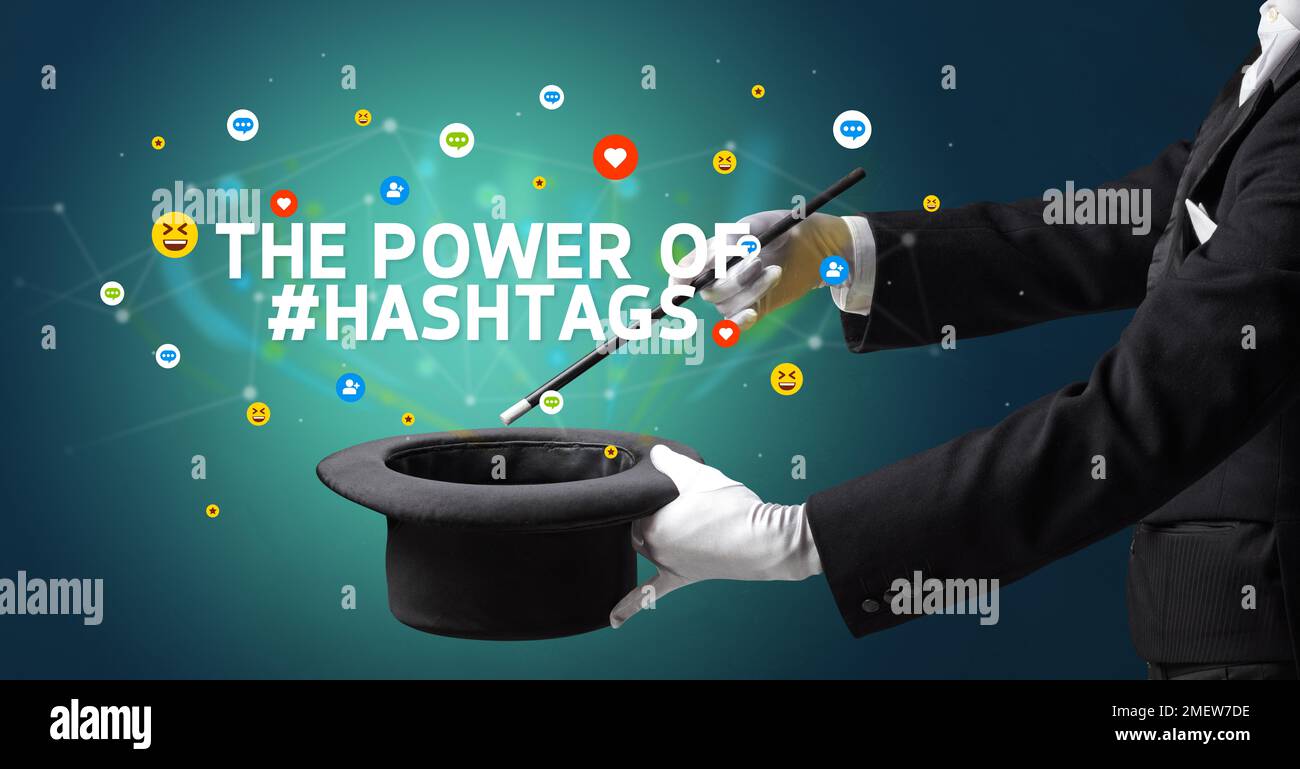 Magician is showing magic trick concept Stock Photo - Alamy