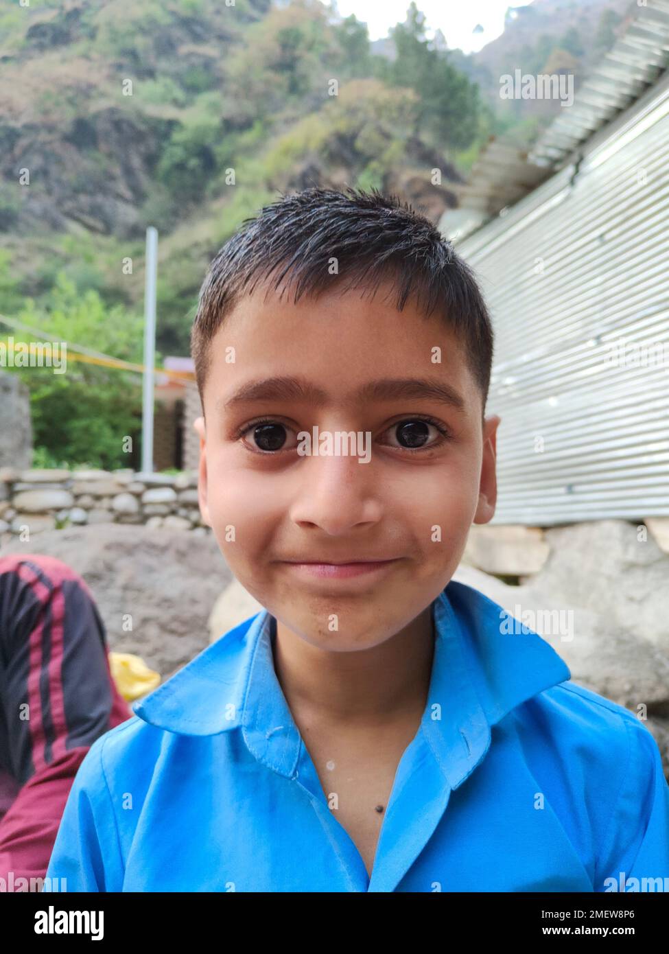 Himachal, India - June 6th, 2022 : Portrait of young Himalayan boy, kid ...