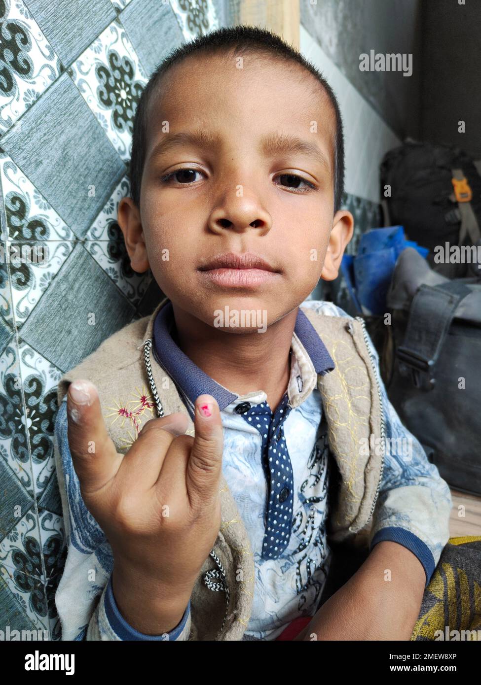 Himachal, India - June 6th, 2022 : Portrait of young Himalayan boy, kid ...
