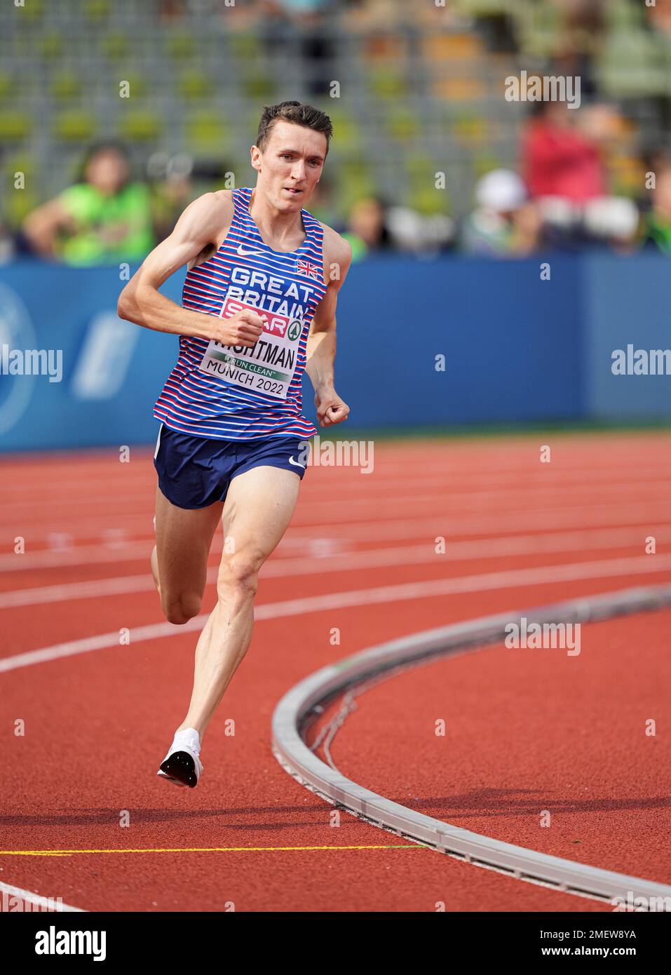 Jake Wightman participating in the 800 meters of the European Athletics ...