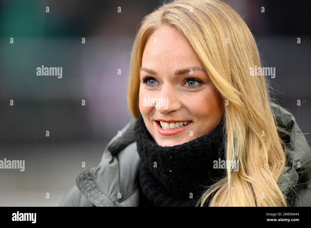 SKY sports presenter Katharina Kleinfeldt, Mercedes-Benz Arena ...