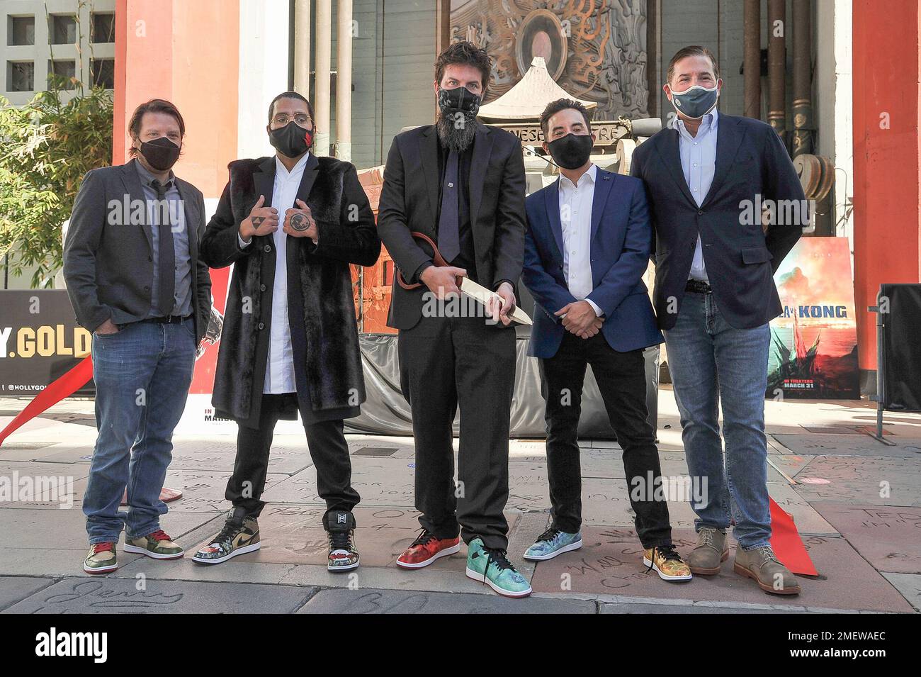 Film directors Gareth Edwards, from left, Jordan Vogt-Roberts, Adam ...