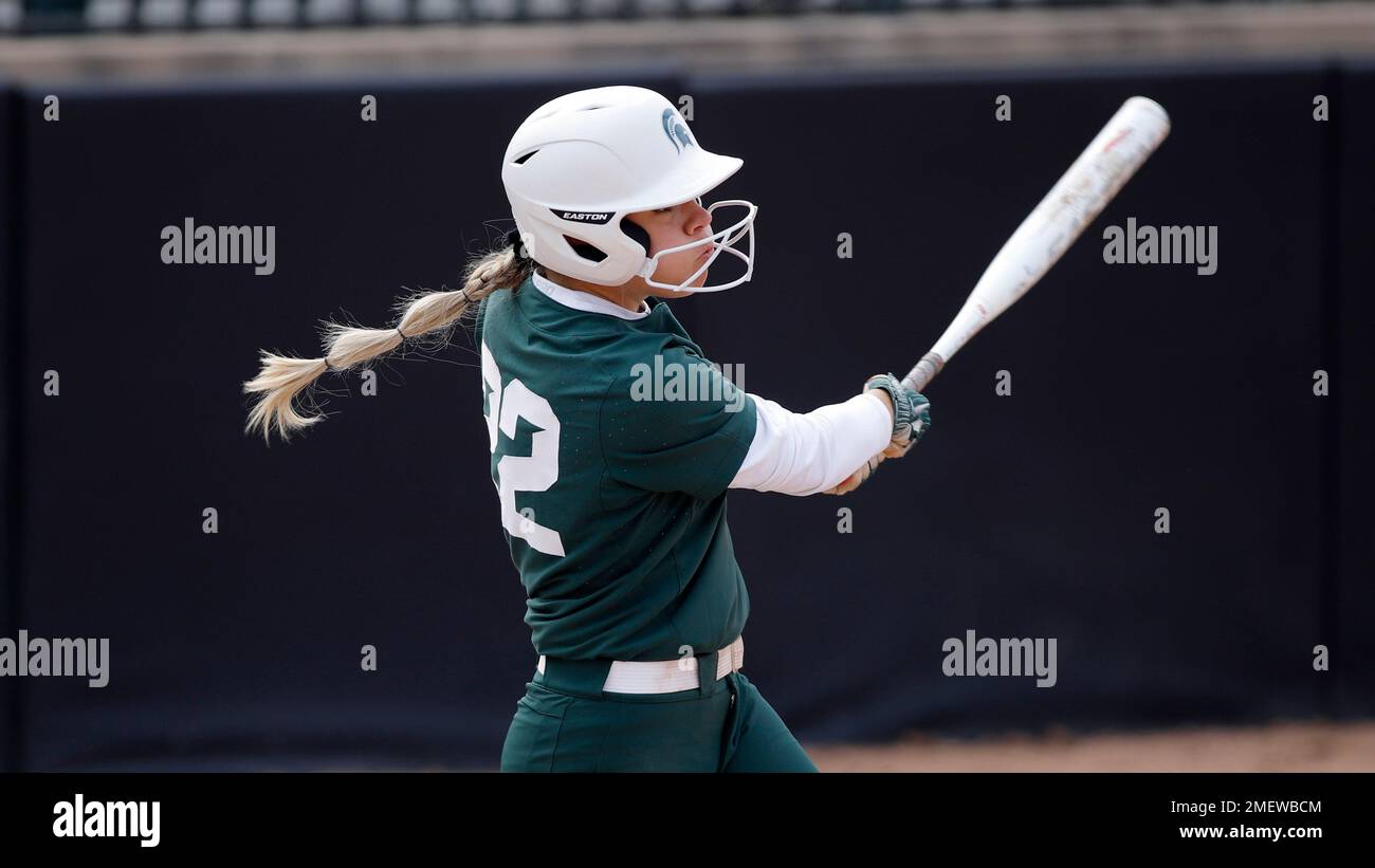 Michigan State's Mackenzie Meech bats during an NCAA softball game on ...