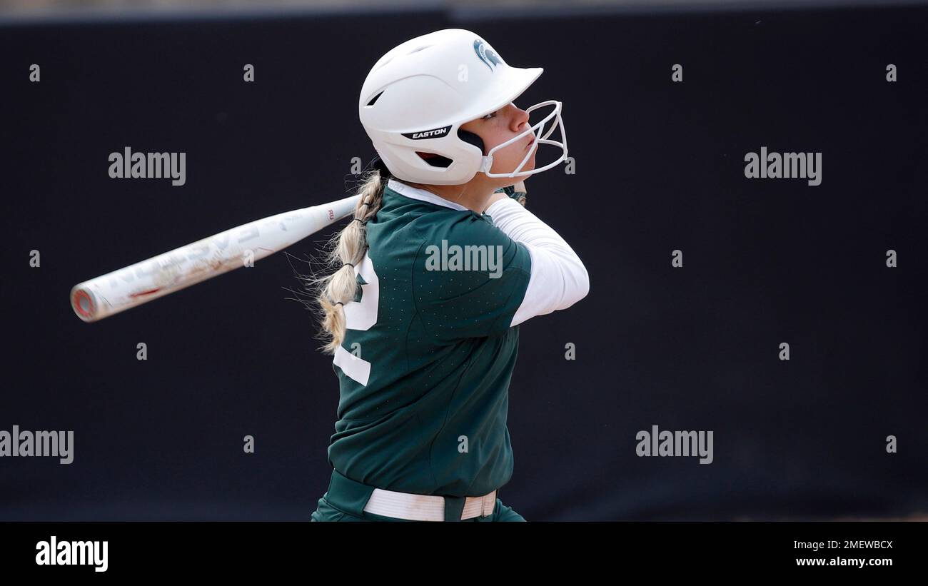 Michigan State's Mackenzie Meech bats during an NCAA softball game on ...