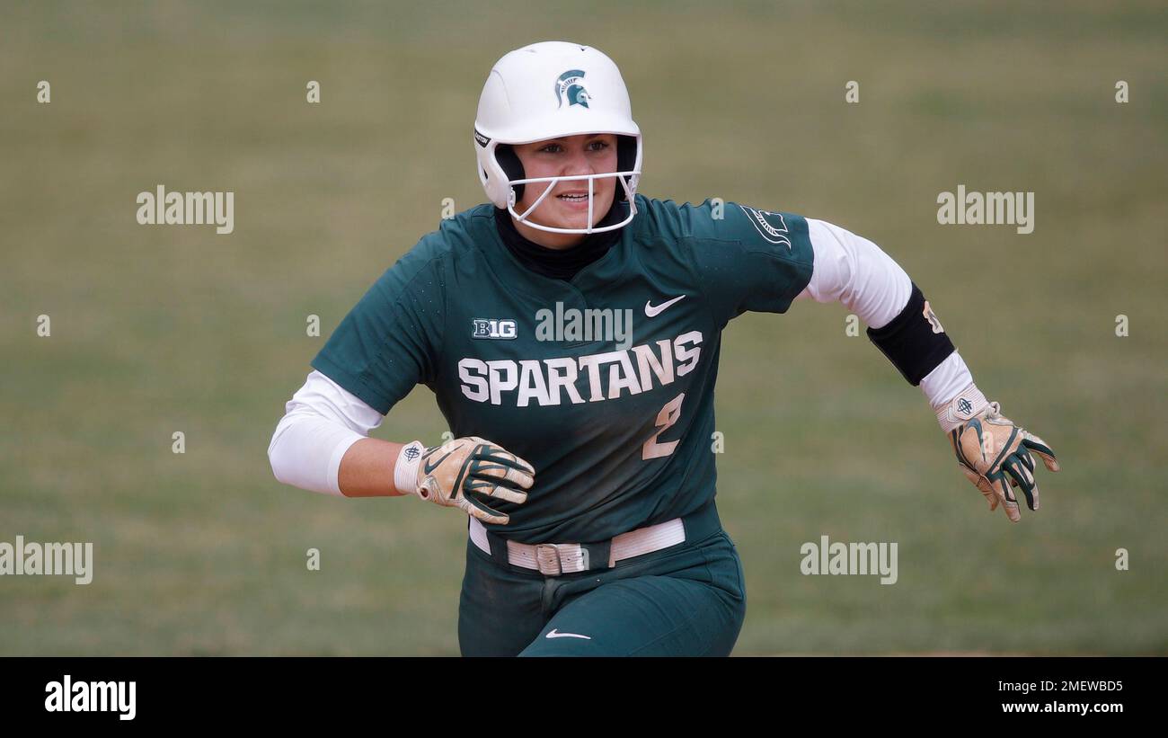 Michigan State's Jenae Wash plays during an NCAA softball game on ...