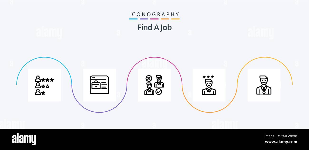 Find A Job Line 5 Icon Pack Including path. growth. group. career ...