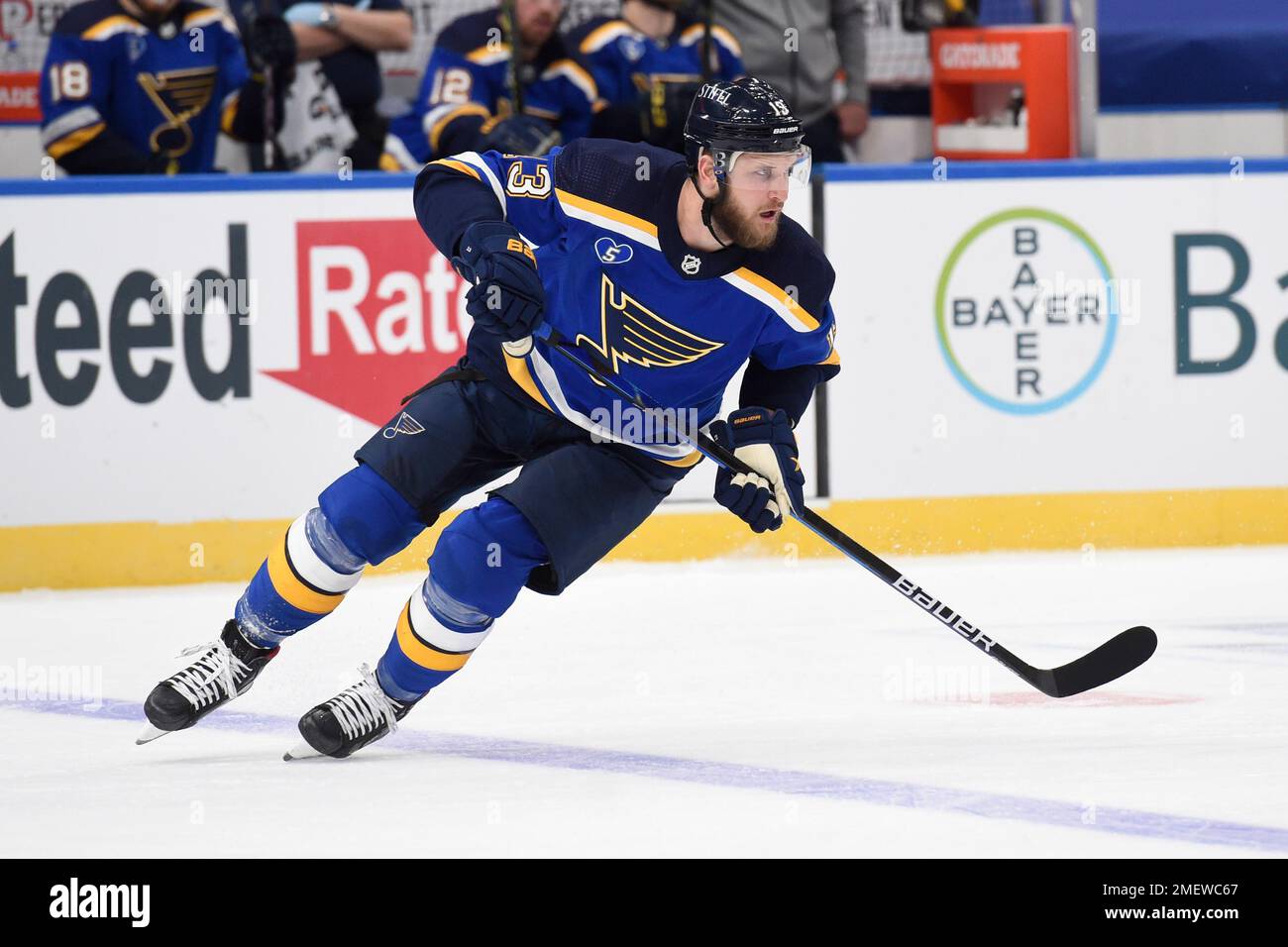 St. Louis Blues' Kyle Clifford (13) in action against the Anaheim Ducks ...