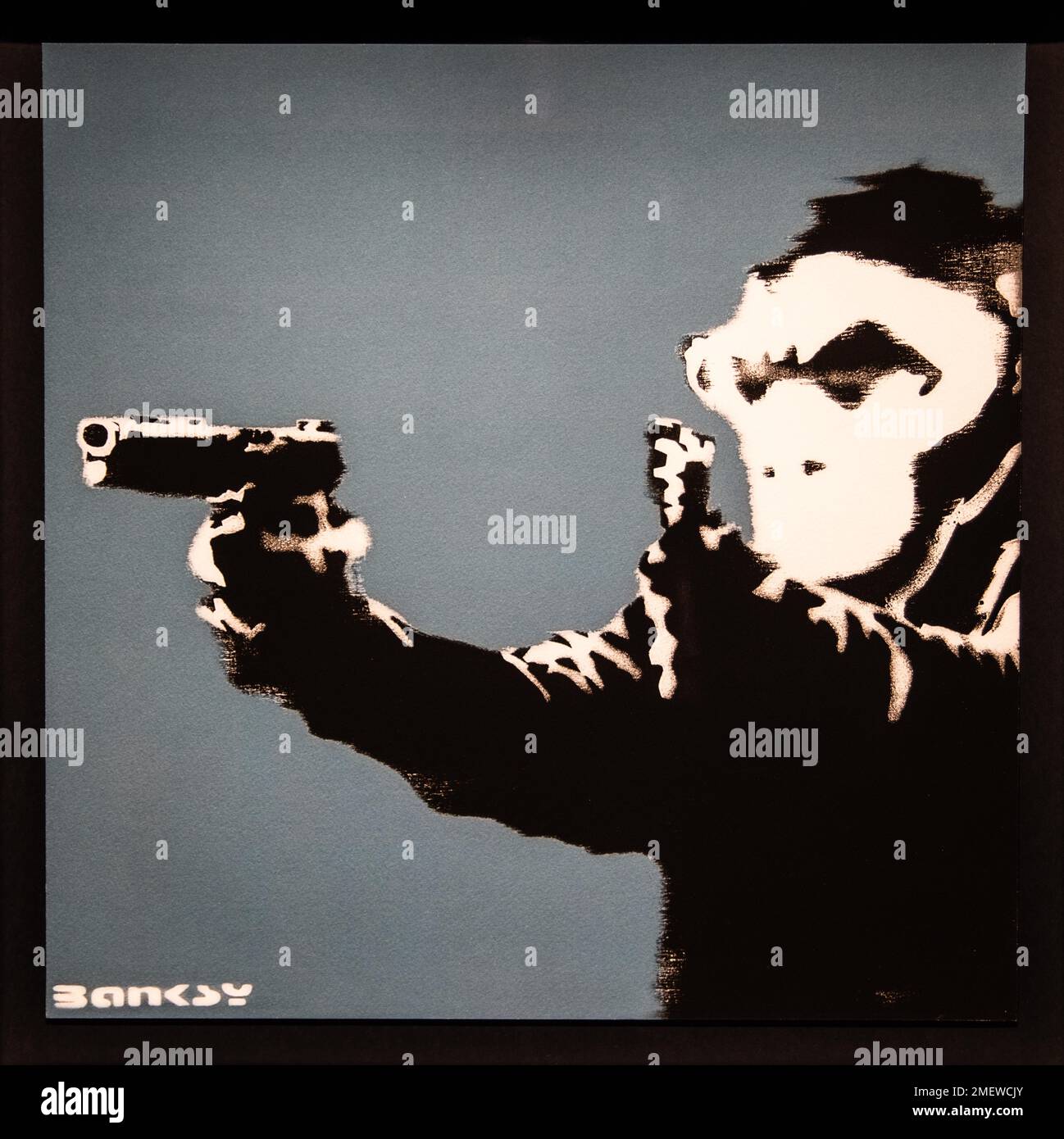 Monkey Guns, 2003, Banksy, exhibition about the street artist, Muelheim ...