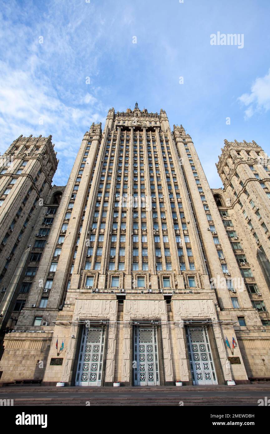 Old skyscraper in Moscow, Russia Stock Photo - Alamy