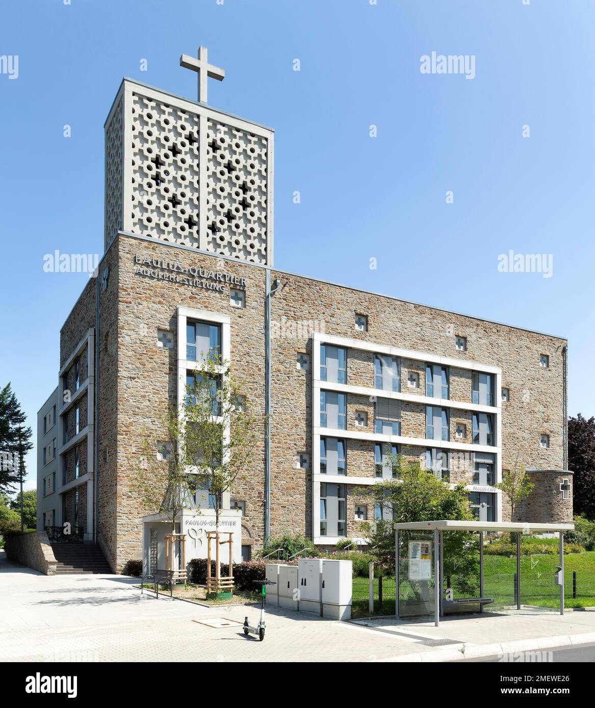 Protestant New St. Paul's Church from 1959, architect Dennis Boniver ...