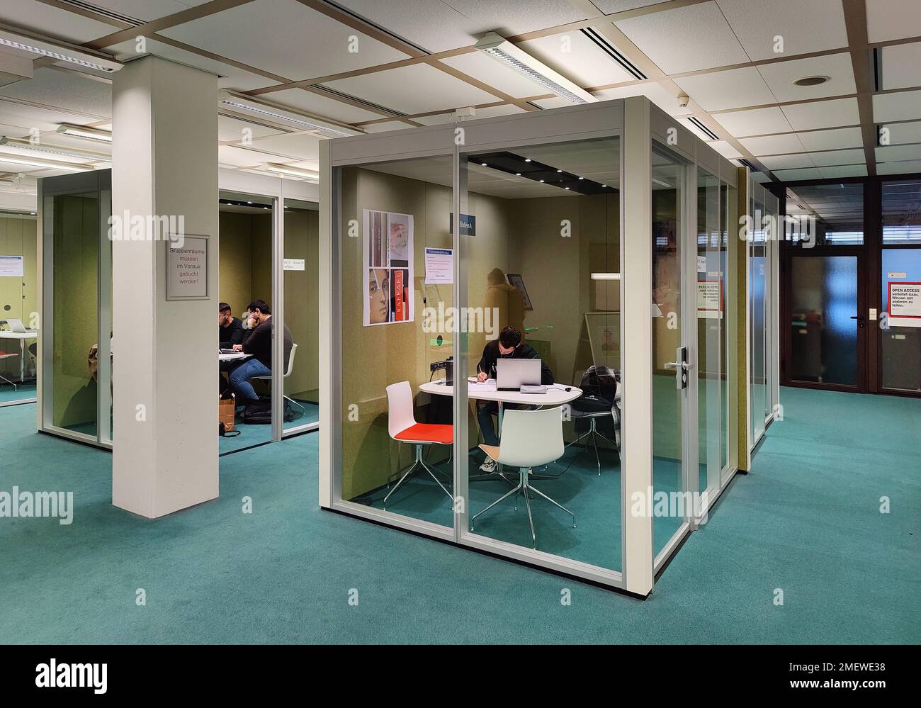 Group study rooms, University Library, Bergische Universiaet, Wuppertal ...