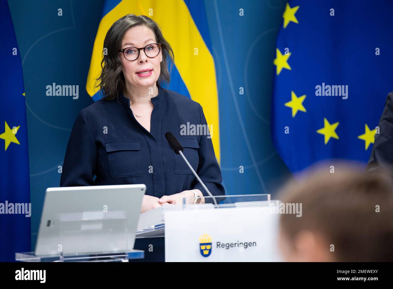 Stockholm, Sweden. 24th Jan, 2023. Sweden's Minister for Migration ...