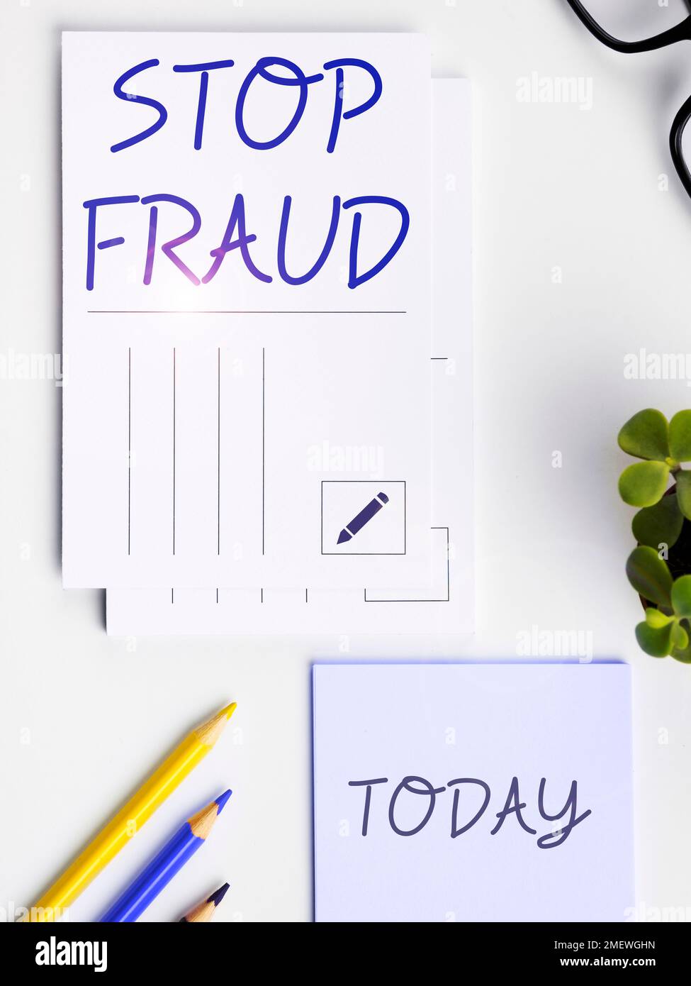 Hand writing sign Stop Fraud. Business approach campaign advices people ...
