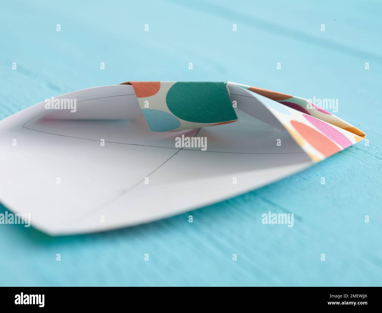 Paper Craft. DIY Envelope Step 10 Stock Photo - Alamy