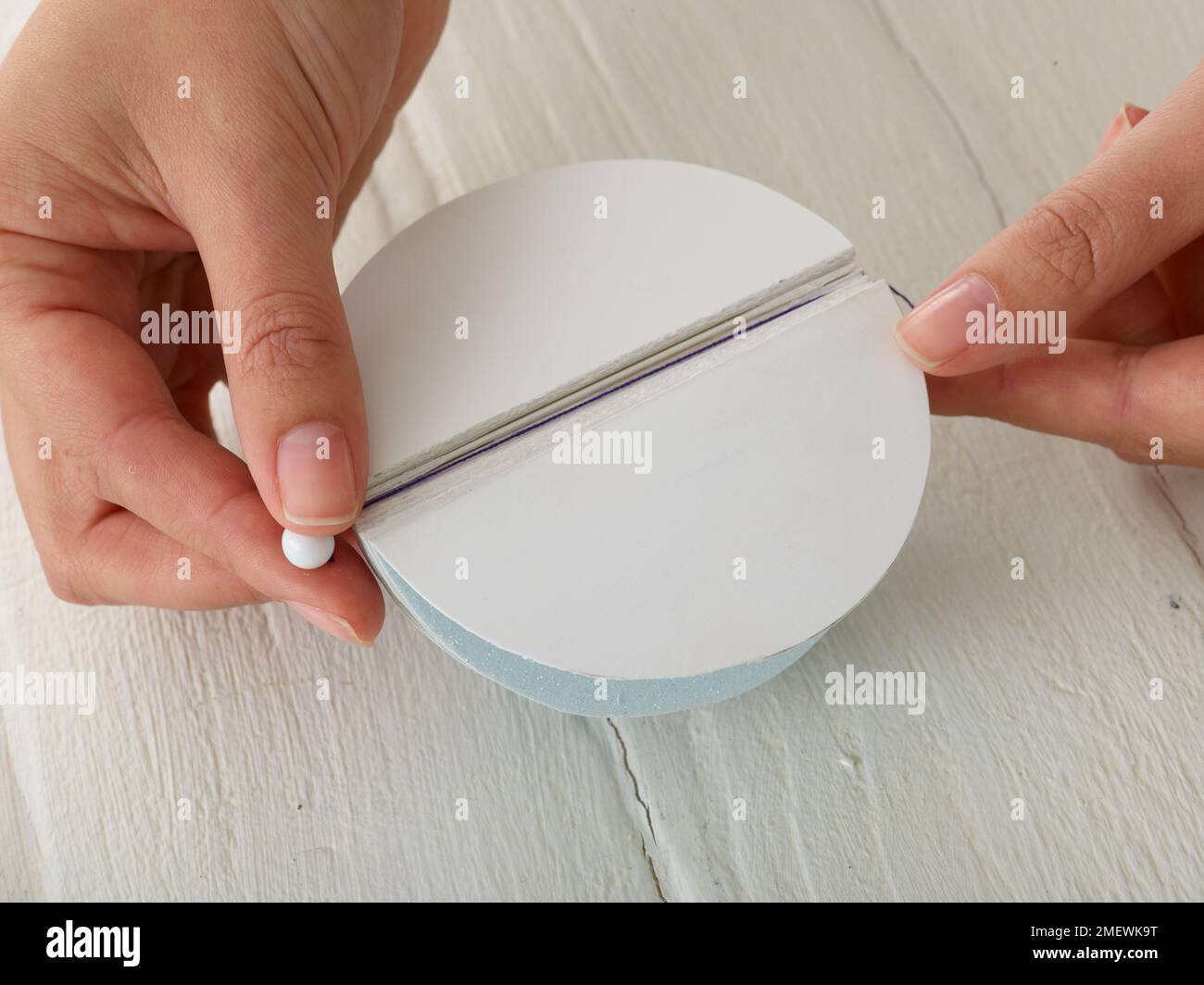 Paper Craft. DIY Paper Mobile Step 19 Stock Photo - Alamy