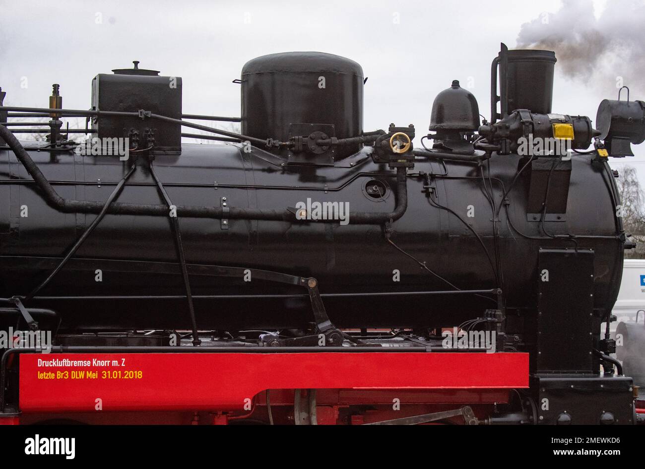 24 January 2023, Mecklenburg-Western Pomerania, Putbus: Steam ...