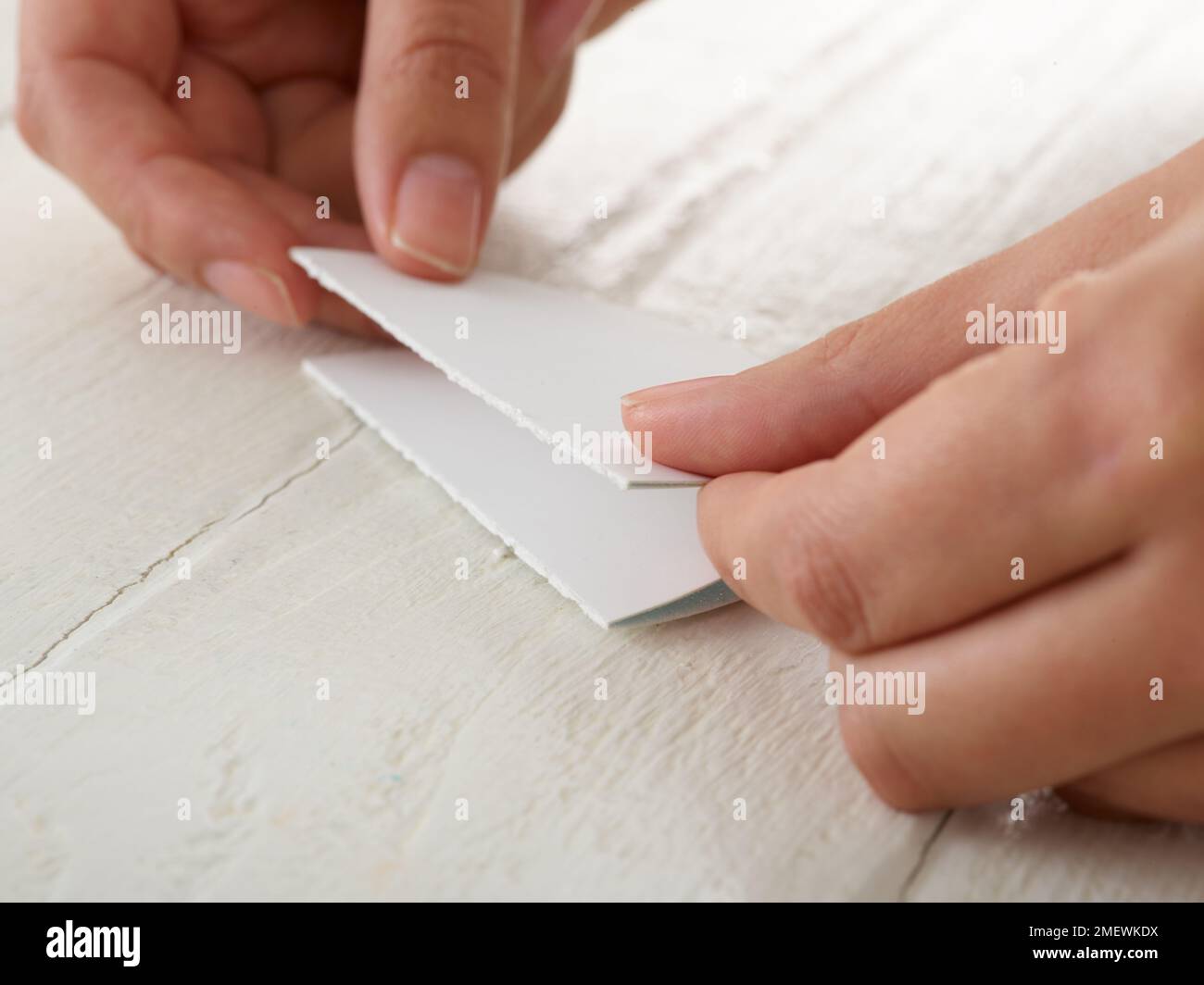 Paper Craft. DIY Paper Mobile Step 17 Stock Photo - Alamy