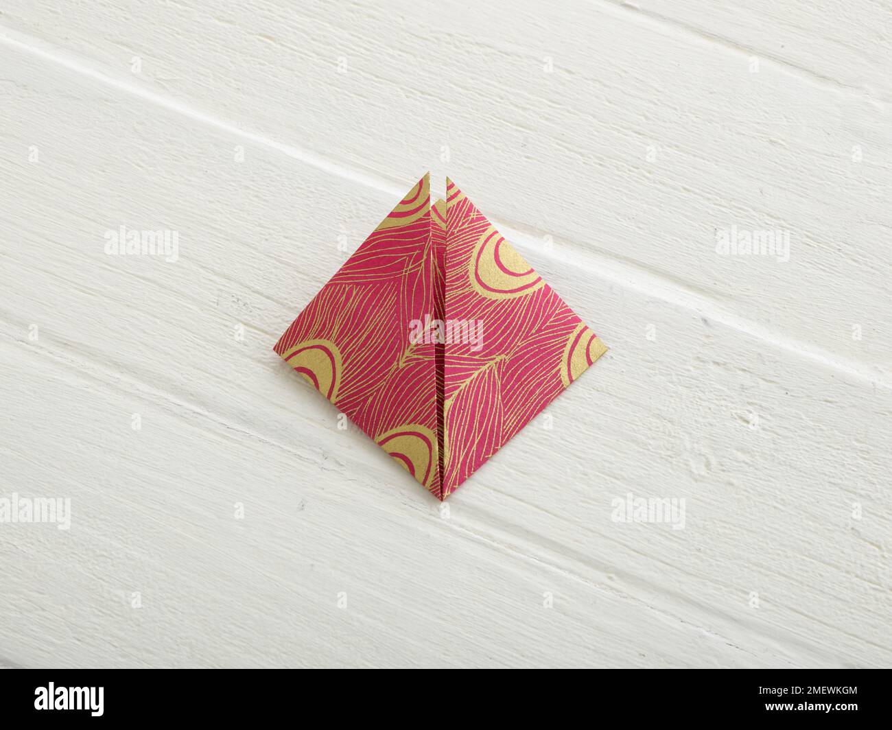 Paper Craft. DIY Origami Kusudama Flower, Step 4 Stock Photo - Alamy