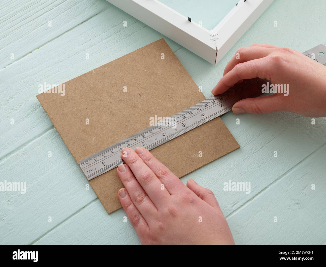 Paper Craft, DIY Paper Cut Frame Step 6 Stock Photo - Alamy